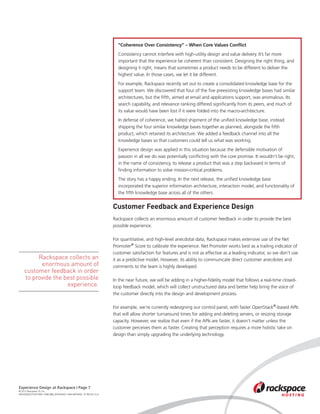 Experience Design at Rackspace | PDF