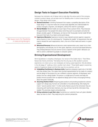 Experience Design at Rackspace | PDF