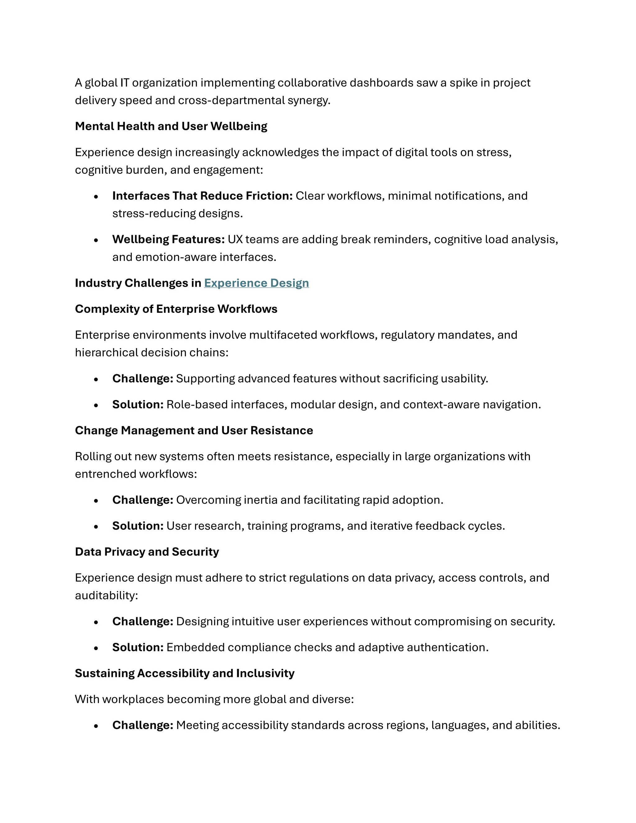 Experience Design: Architecting the Future of Enterprise Success | PDF