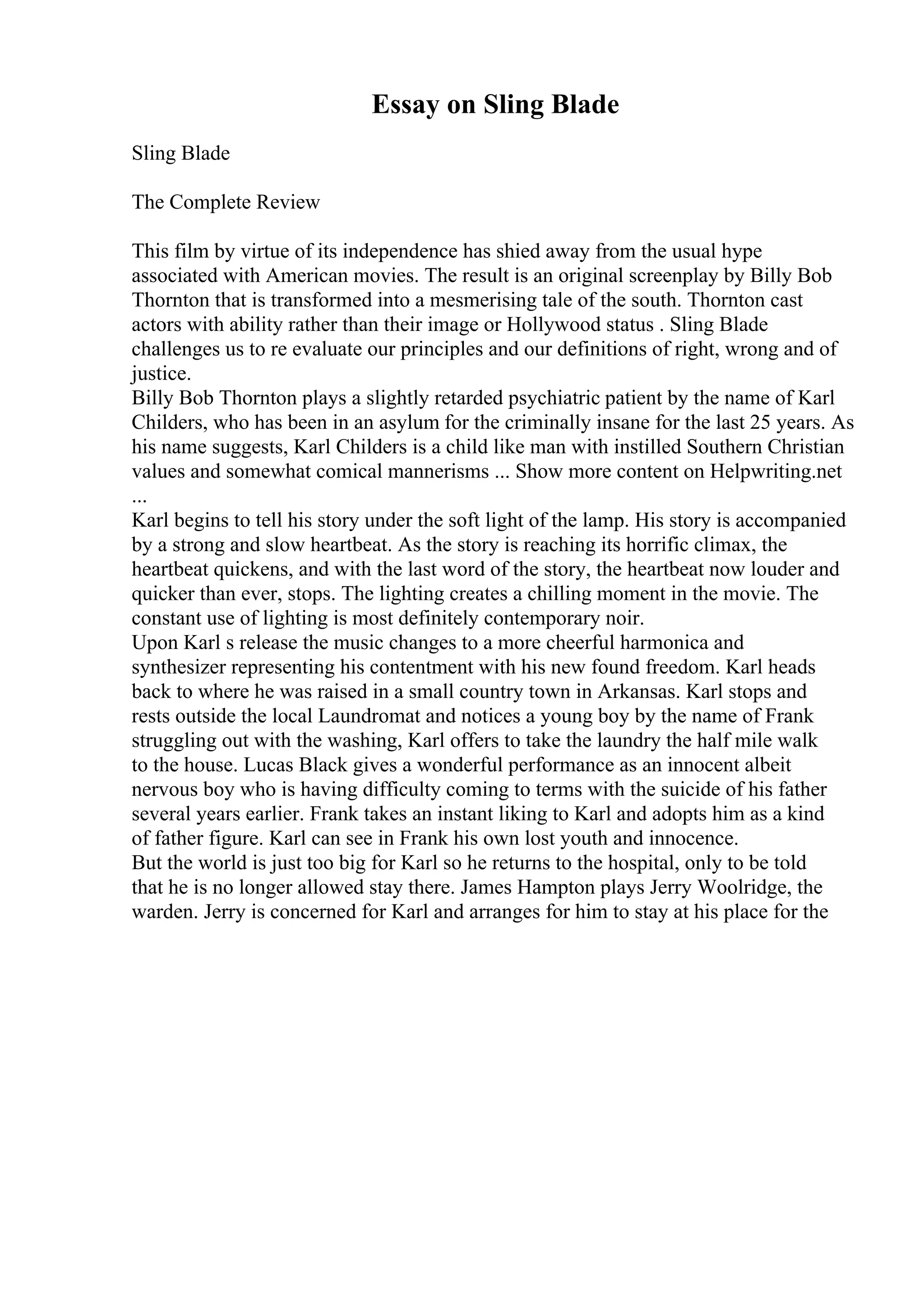 Experience Essay Examples | PDF