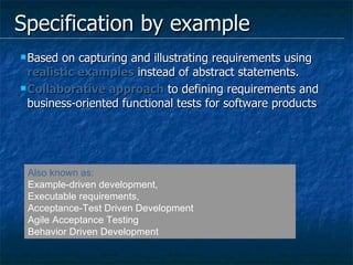 Experience from specification_by_examples | PPT