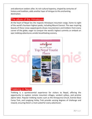 Experience Nepal A Journey Through the Himalayas | PDF