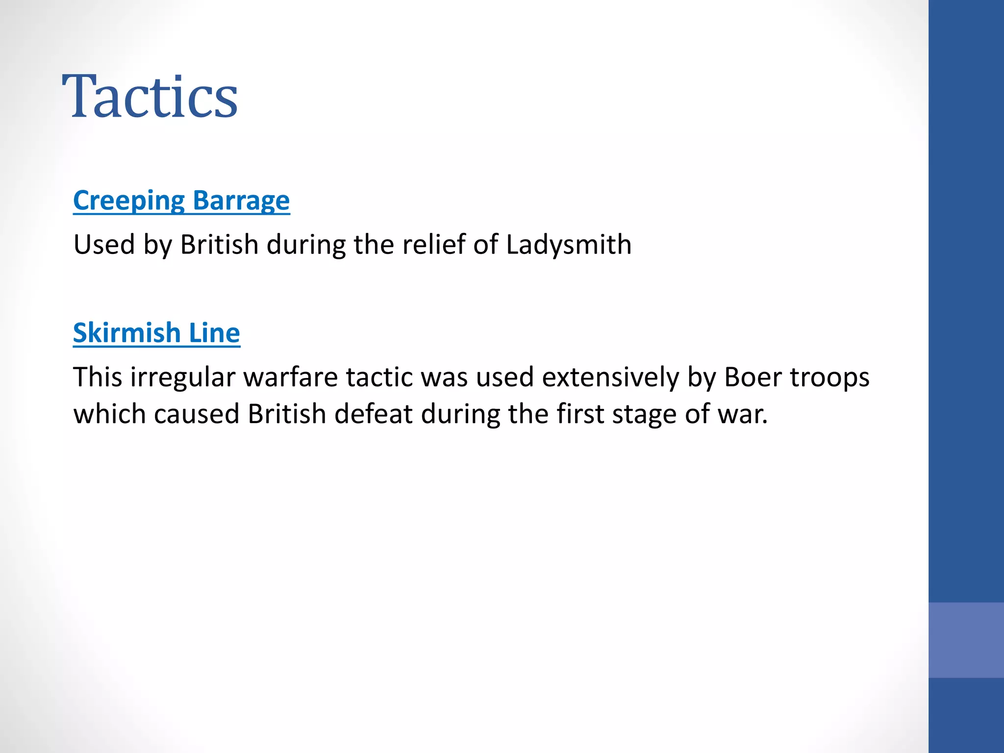 British Experience of warfare Artillery | PPTX