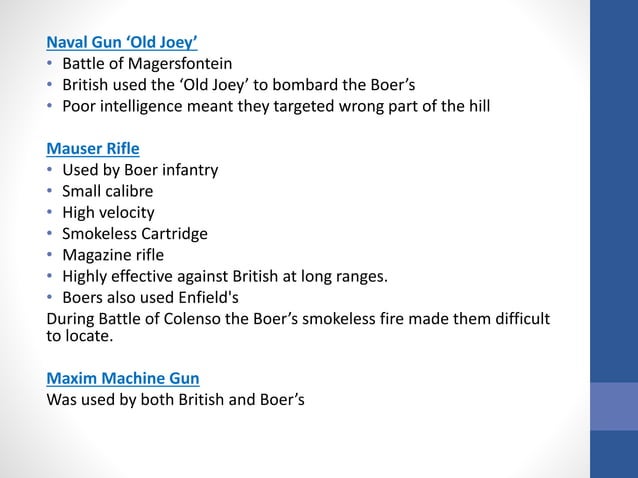 British Experience of warfare Artillery | PPTX