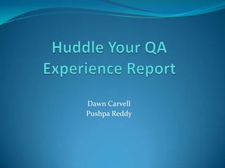Experience Report | PPT