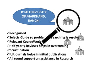 Experience sharing by Research Scholar | PPTX