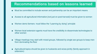 Experiences of irri in bd: women and seed | PPT