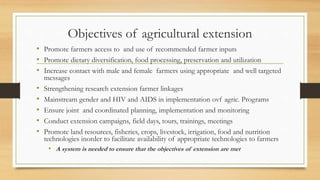 Experiences with district agriculture extension services system in ...