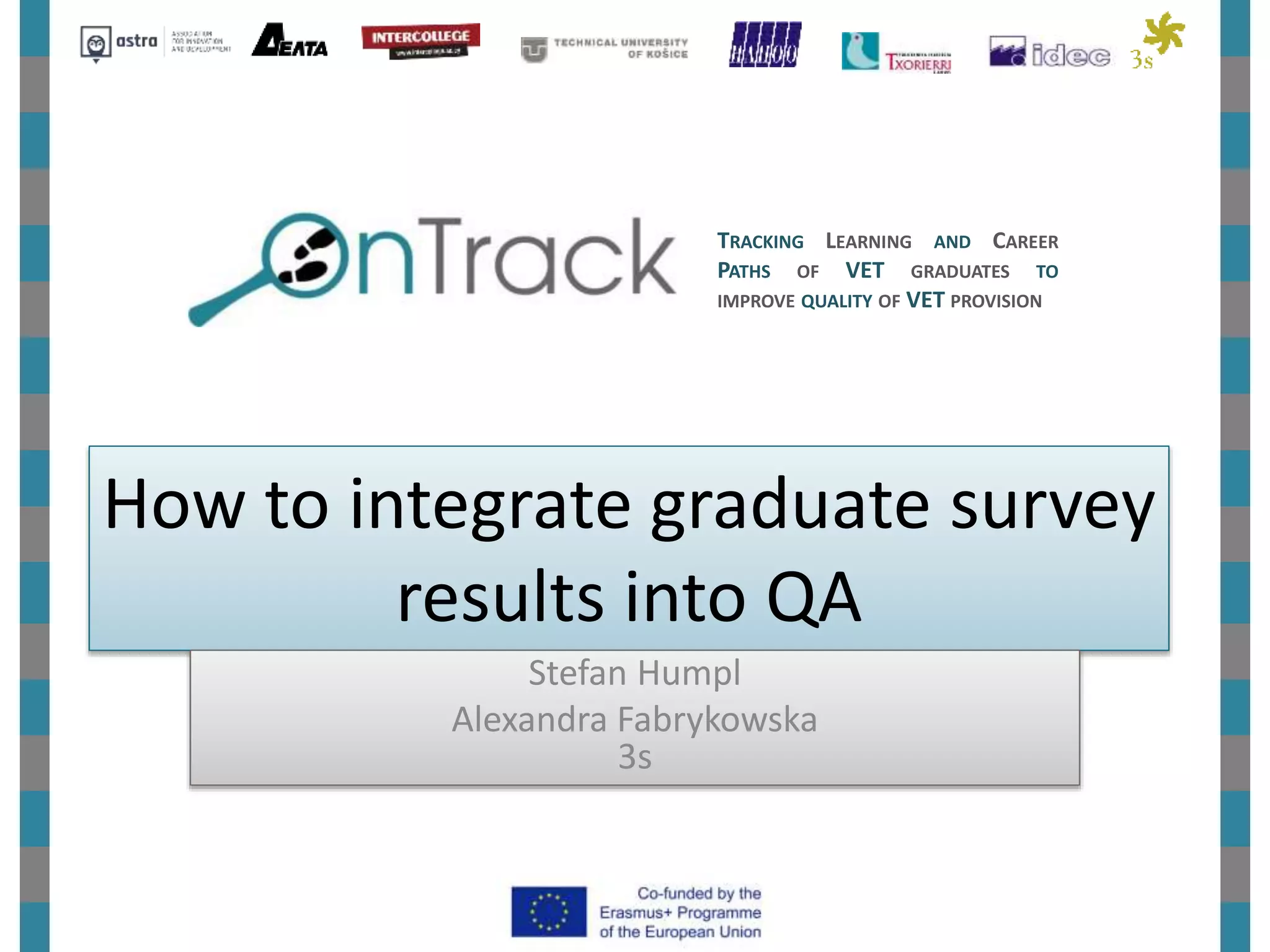 OnTrack - Experiences with Graduate Tracking | PPT