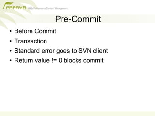 Experiences With Pre Commit Hooks | PPT
