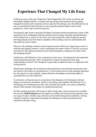 Experience That Changed My Life Essay.pdf