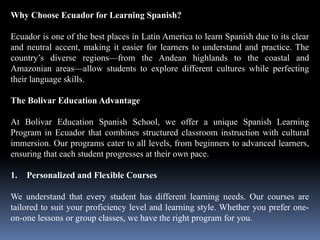Experience the Best Spanish Learning Program in Ecuador at Bolivar ...