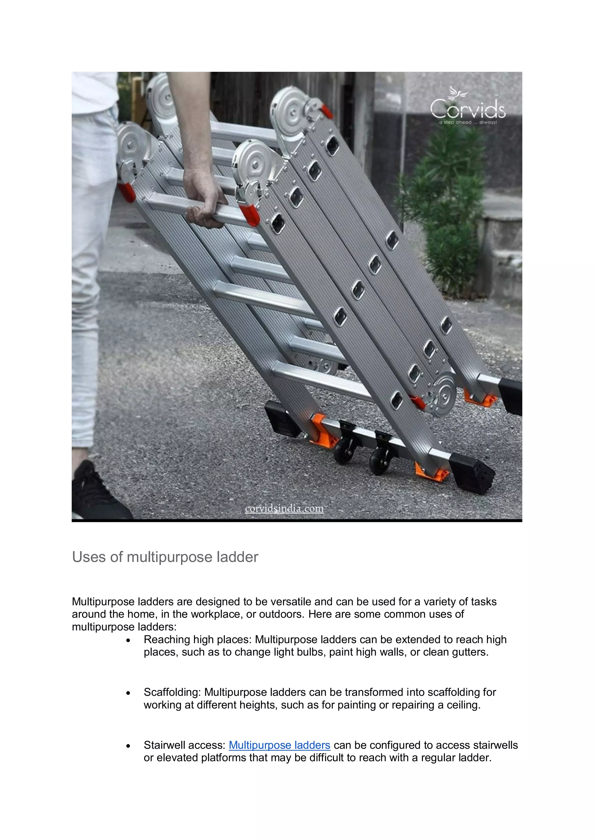 Multipurpose Ladder-The Ultimate Tool for Homeowners | PDF