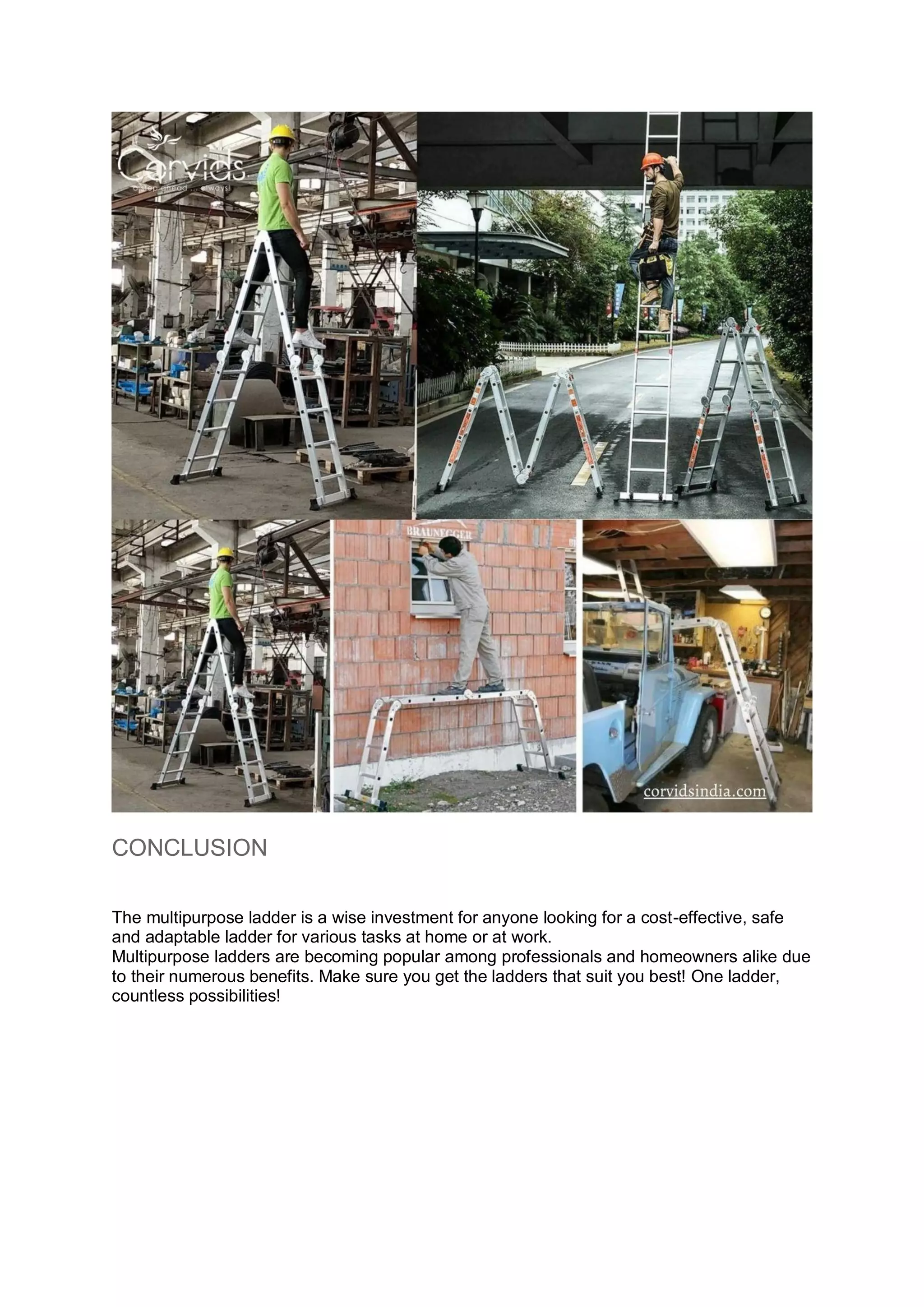 Multipurpose Ladder-The Ultimate Tool for Homeowners | PDF