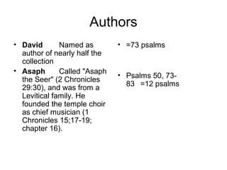 Experiencing the Psalms | PPT