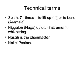 Experiencing the Psalms | PPT