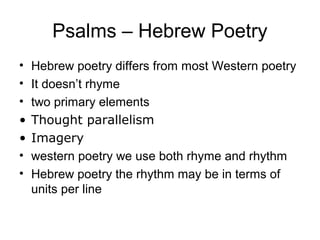 Experiencing the Psalms | PPT