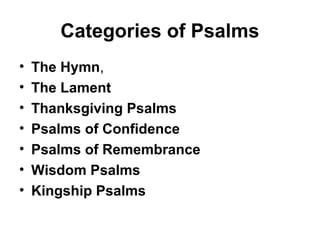Experiencing the Psalms | PPT