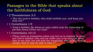 Experiencing God’s Faithfulness | PPTX