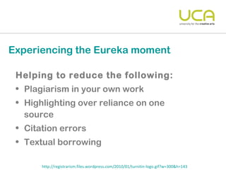 Experiencing that eureka moment using turnitin as a formative learning ...