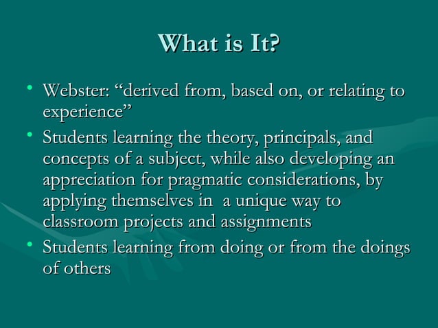Experiential Learning | PPT | Education
