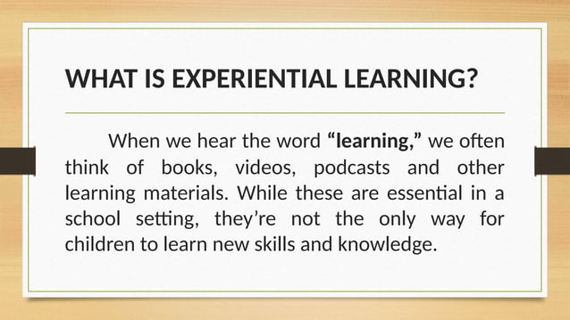 Experiential-Learning-Theory in class.pptx | Educational Assessment | Education