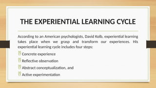 Experiential-Learning-Theory in class.pptx | Educational Assessment | Education