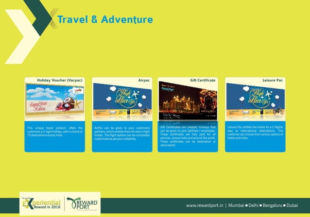 Experiential Rewards Catalog | PDF