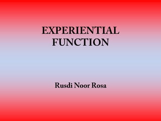 Understanding Experiential Function of Language | PDF
