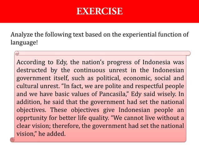 Understanding Experiential Function of Language | PDF