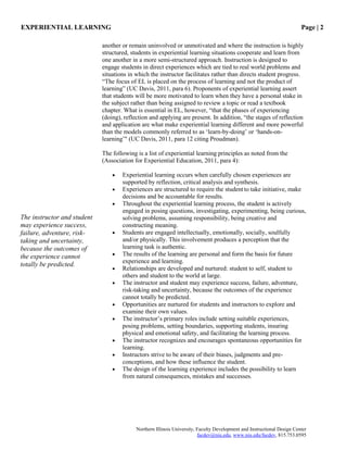 Experiential learning | PDF
