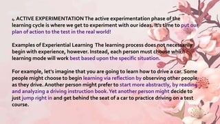 Experiential learning prepared by Dr. GOGGI GUPTA ,ASSISTANT PROFESSOR ...