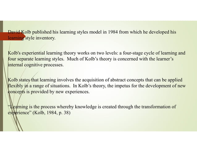 Experiential learning a Session by Dr. Nicholas Correa | PDF | Education