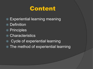Experiential learning | PPTX