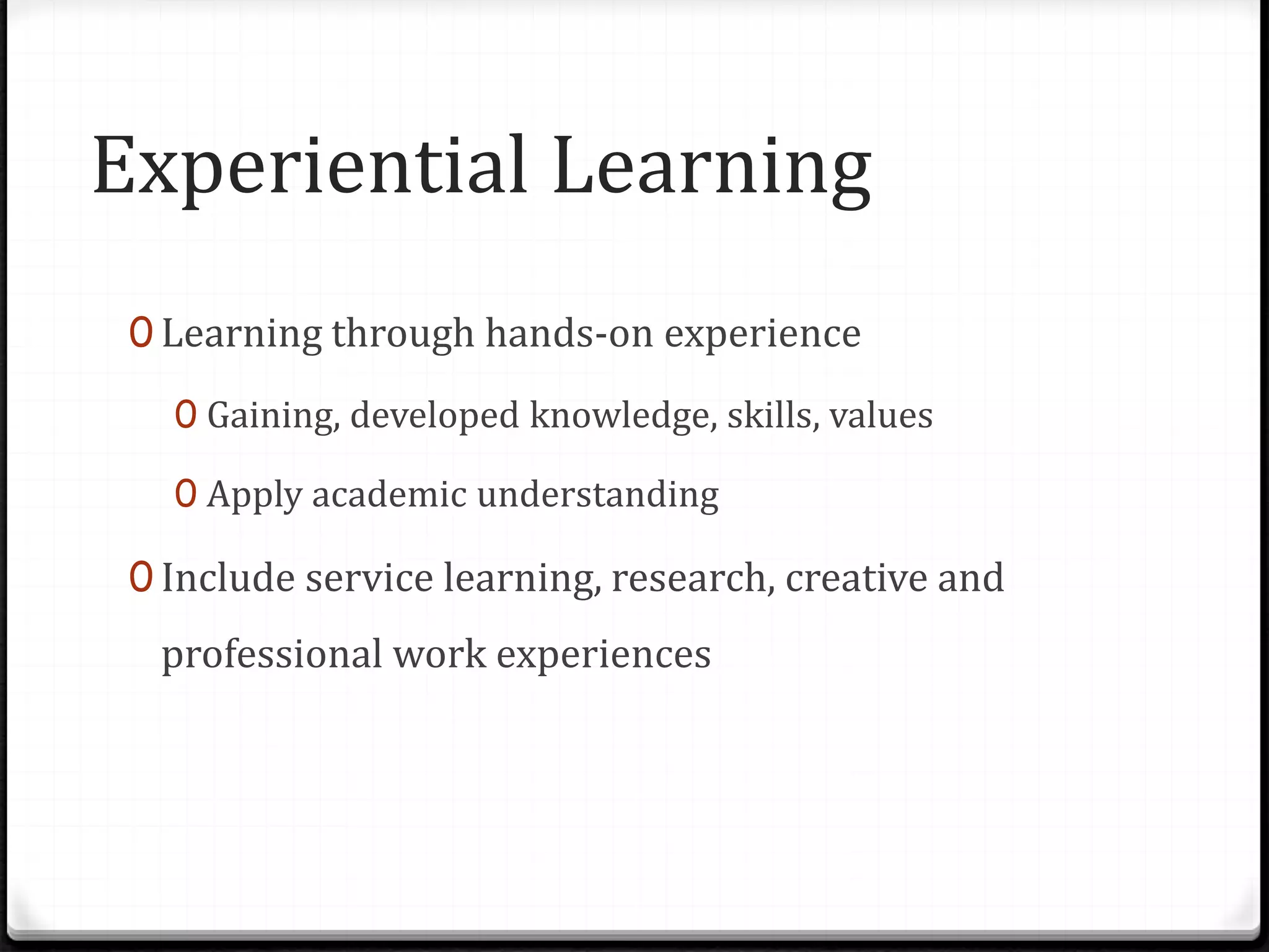 Experiential learning (1) | PPT