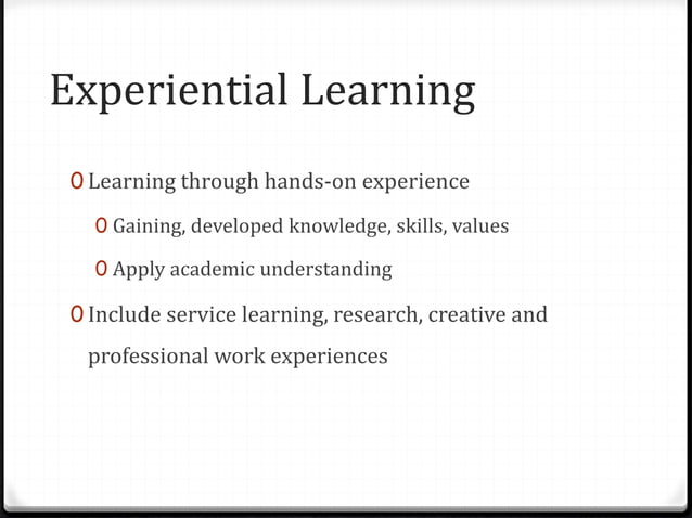 Experiential learning (1) | PPT