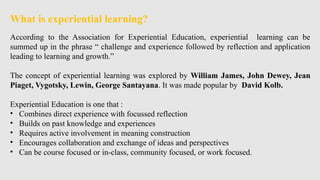 Experiential learning , ACTIVE LEARNING & REFLECTION | PPTX