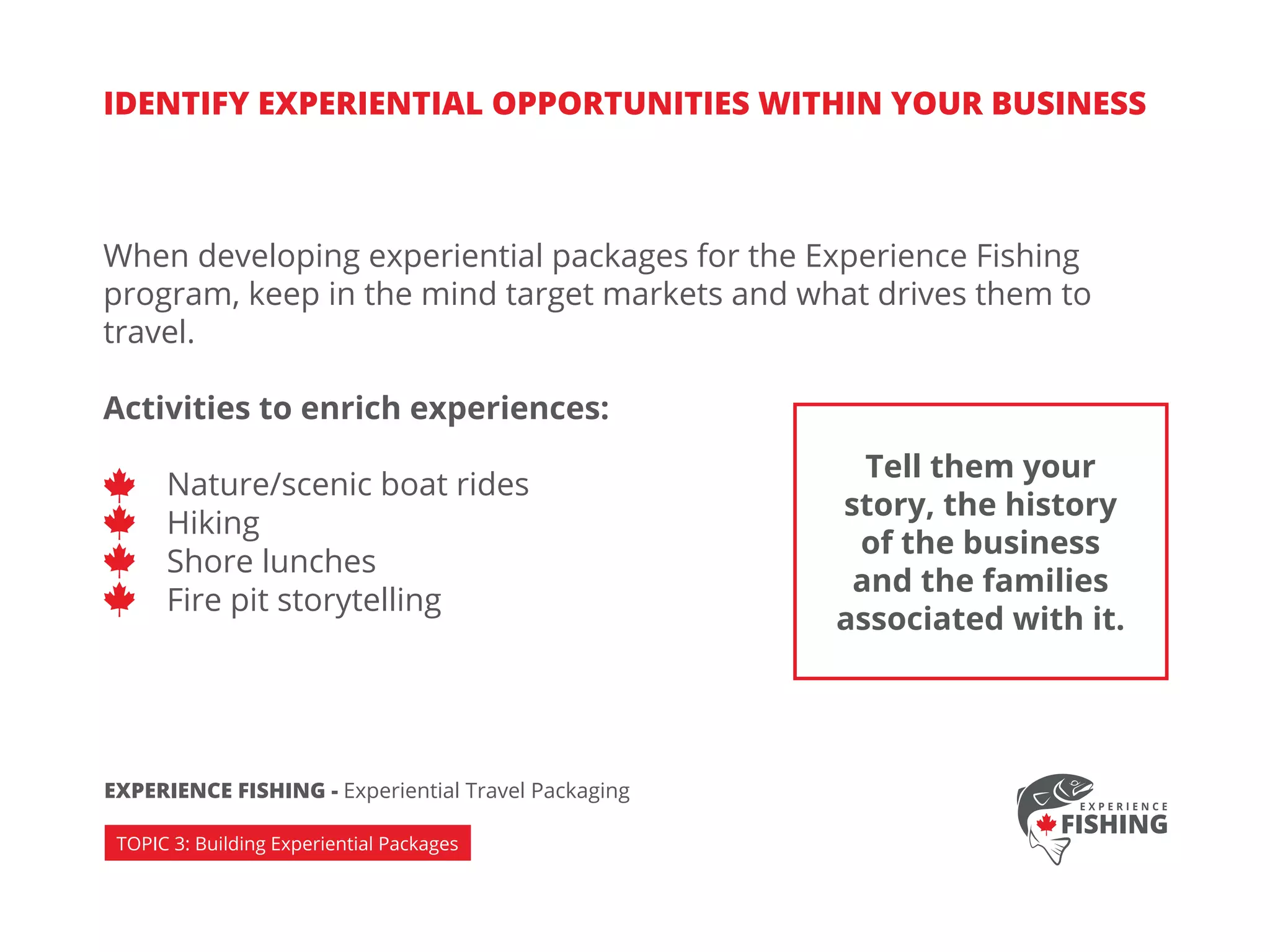 Building Experiential Packages | PPT