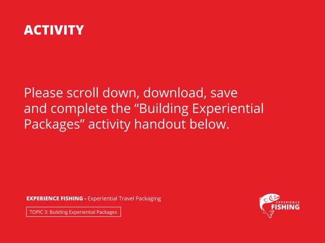 Building Experiential Packages | PPT