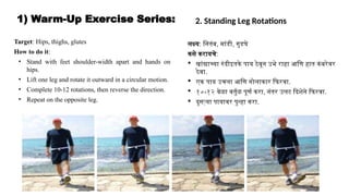 Perform warming up exercises to prepare the body from head to toe for ...