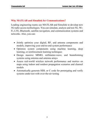 ANALOG COMMUNICATION SYSTEMS Amplitude Modulation using Multisim | PDF