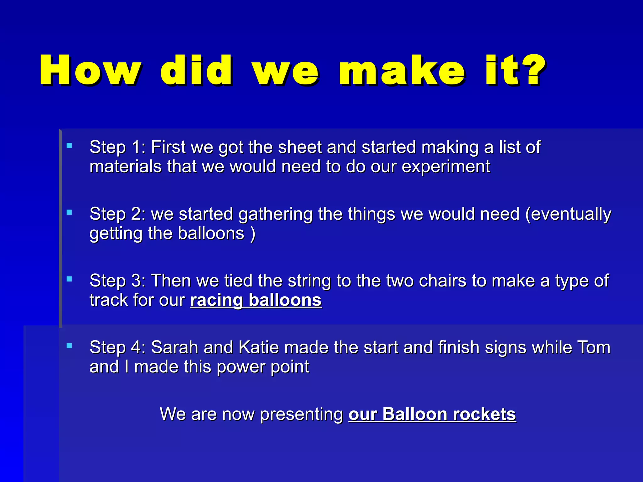 Balloon Experiment | PPT