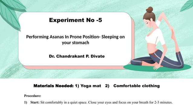 Performing Supine Position Asanas- Sleeping on your back. | PPTX