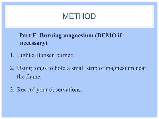 Experiment - chemical changes | PPTX | Chemistry | Science