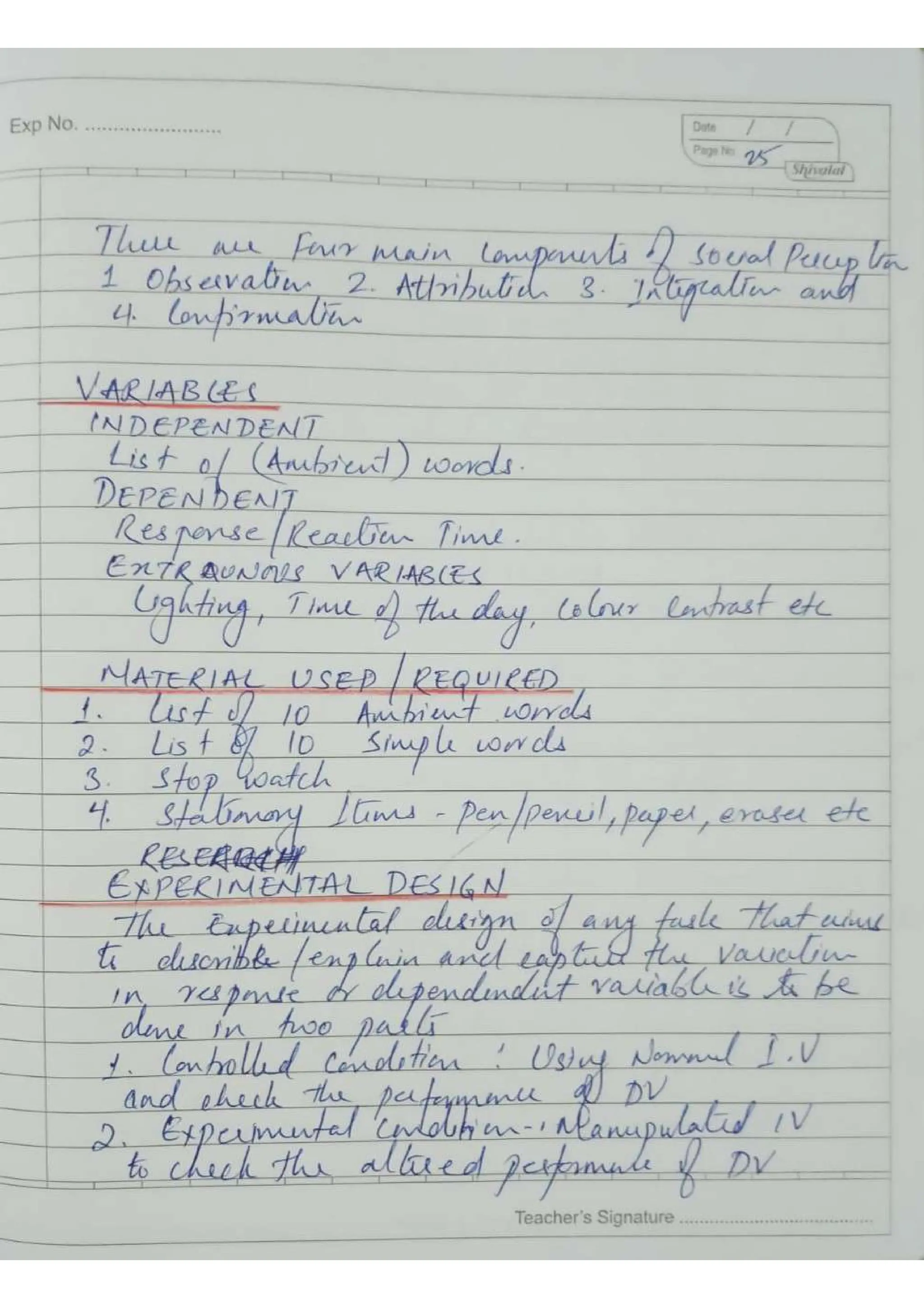 Experiment - Social Perception - Simple & Ambient Words | PDF