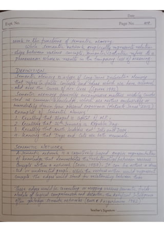 Experiment - Task Characteristics and Semantic Memory | PDF