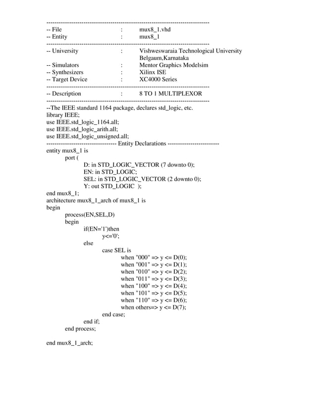 Experiment write-vhdl-code-for-realize-all-logic-gates | PDF