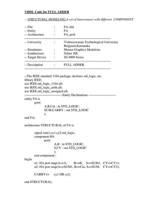 Experiment write-vhdl-code-for-realize-all-logic-gates | PDF