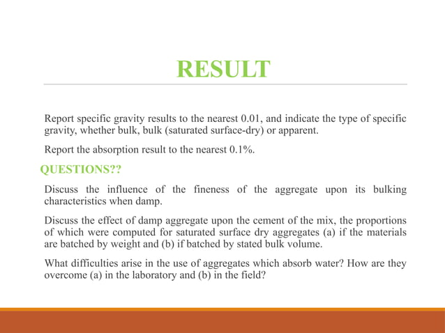 EXPERIMENT 02 SPECIFIC GRAVITY & ABSORPTION CAPACITY OF COARSE ...