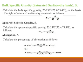 EXPERIMENT 02 SPECIFIC GRAVITY & ABSORPTION CAPACITY OF COARSE AGGREGATE.pptx
